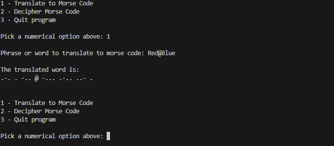 Morse Code Translator