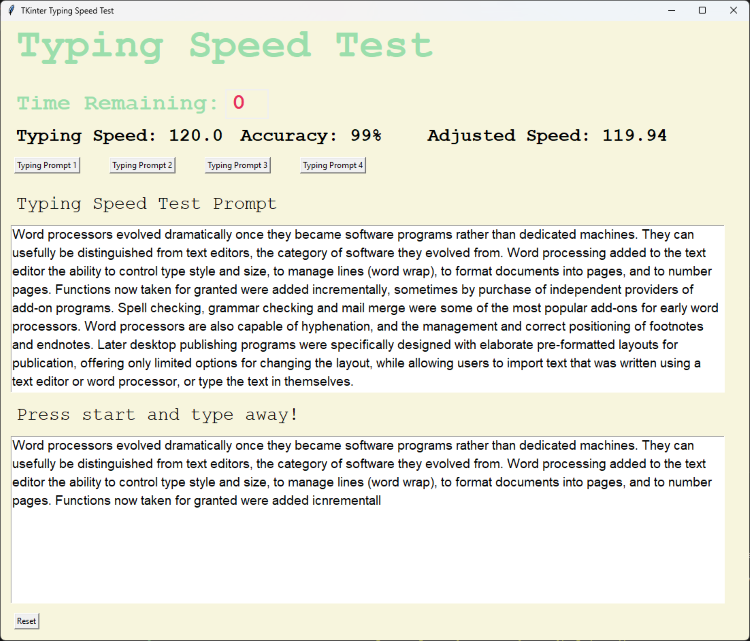 Typing Speed Test App